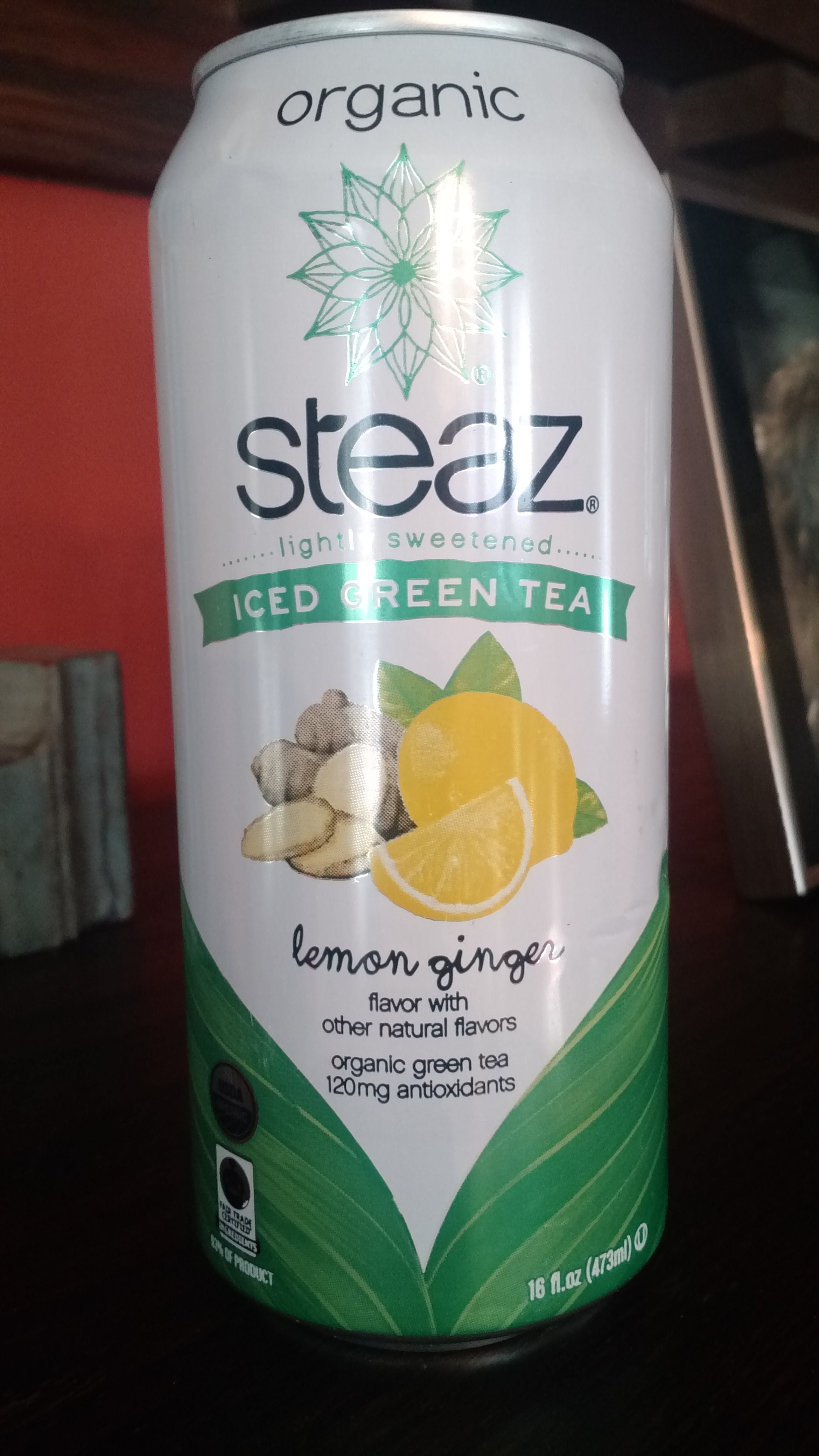 Steaz Iced Green Tea Lemon Ginger - Thirsty Dudes