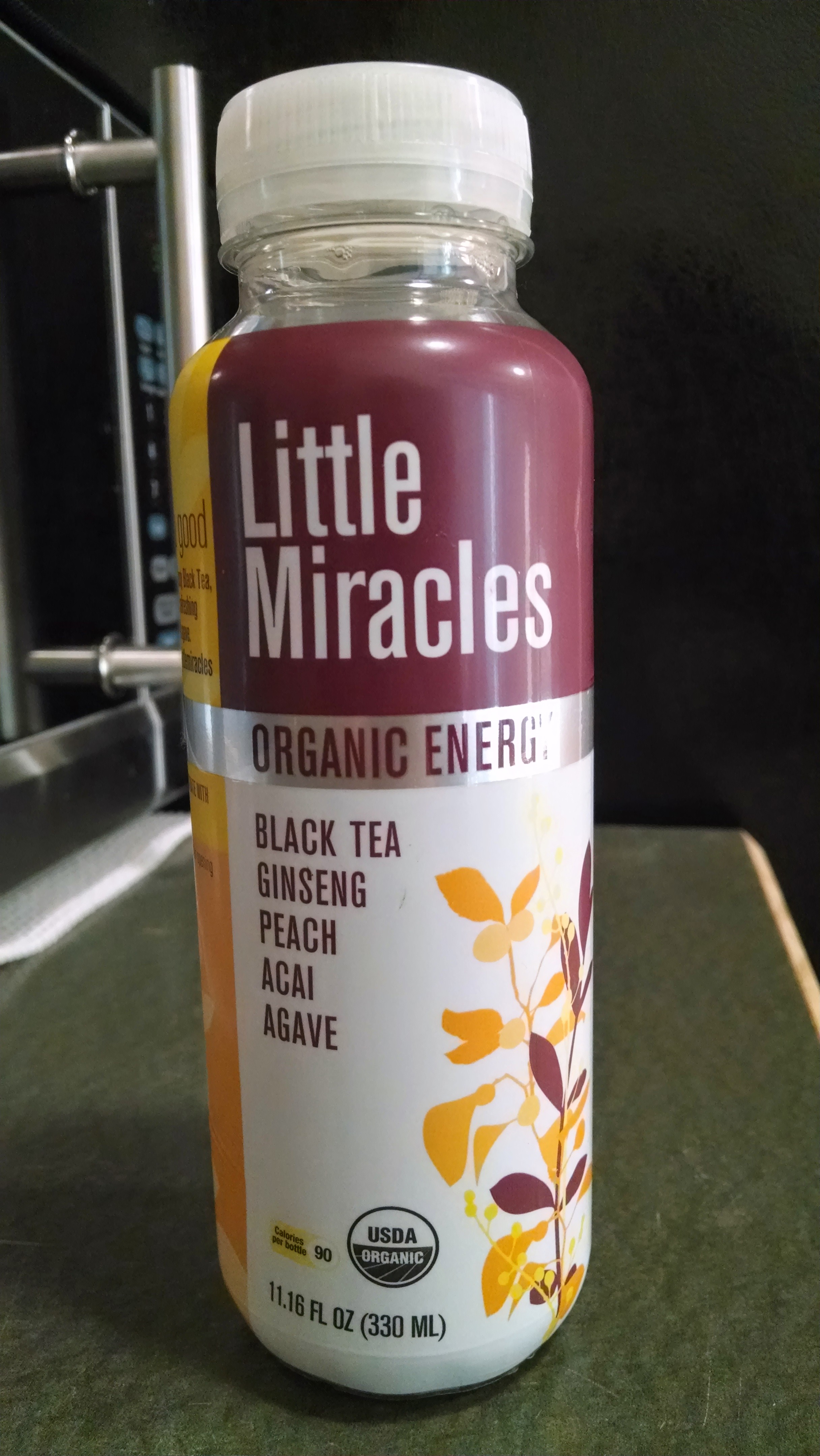 Little Miracles Organic Energy Black Tea Ginseng Peach Acai Agave ...
