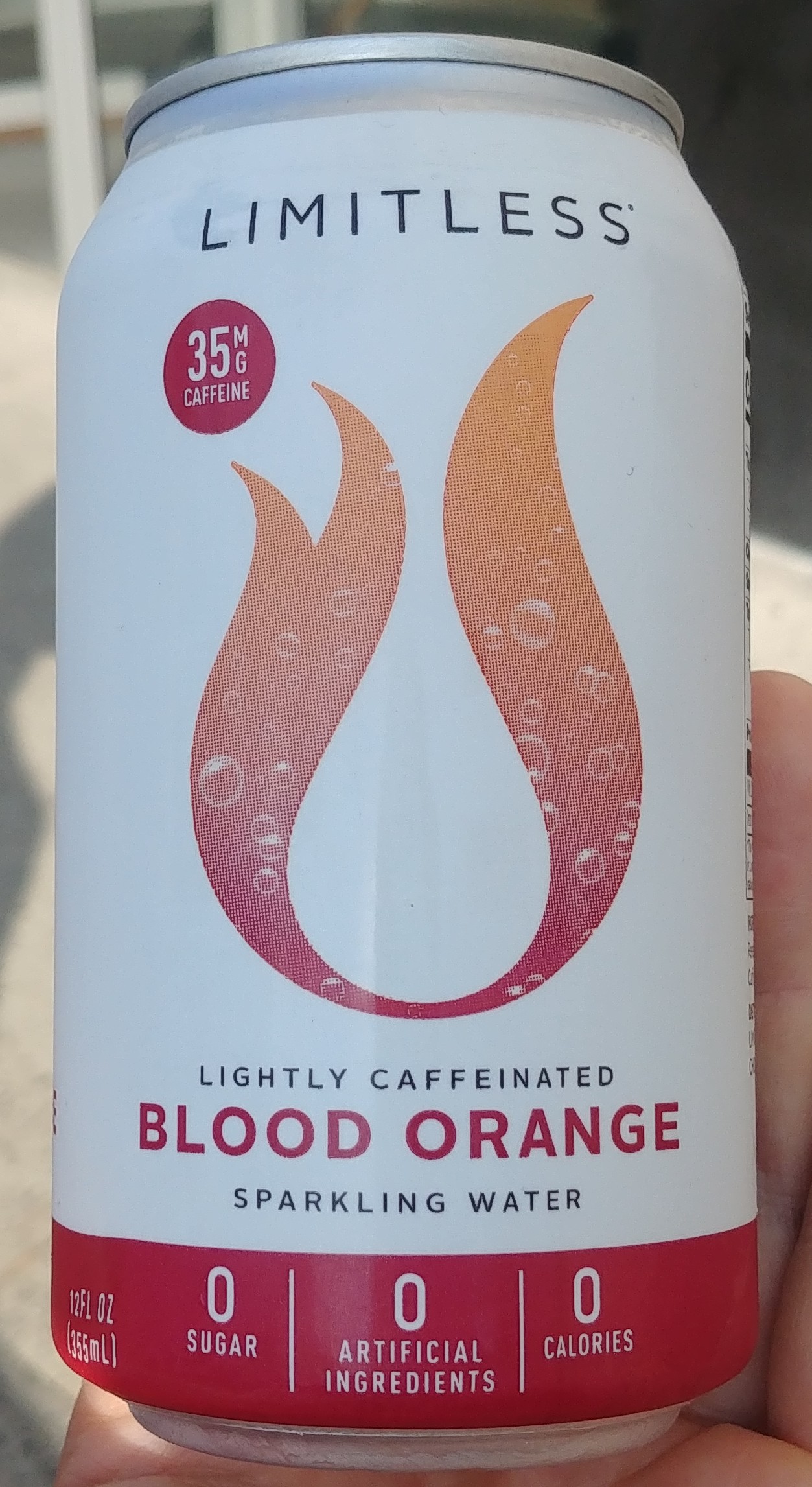Limitless Lightly Caffeinated Sparkling Water Blood Orange - Thirsty Dudes