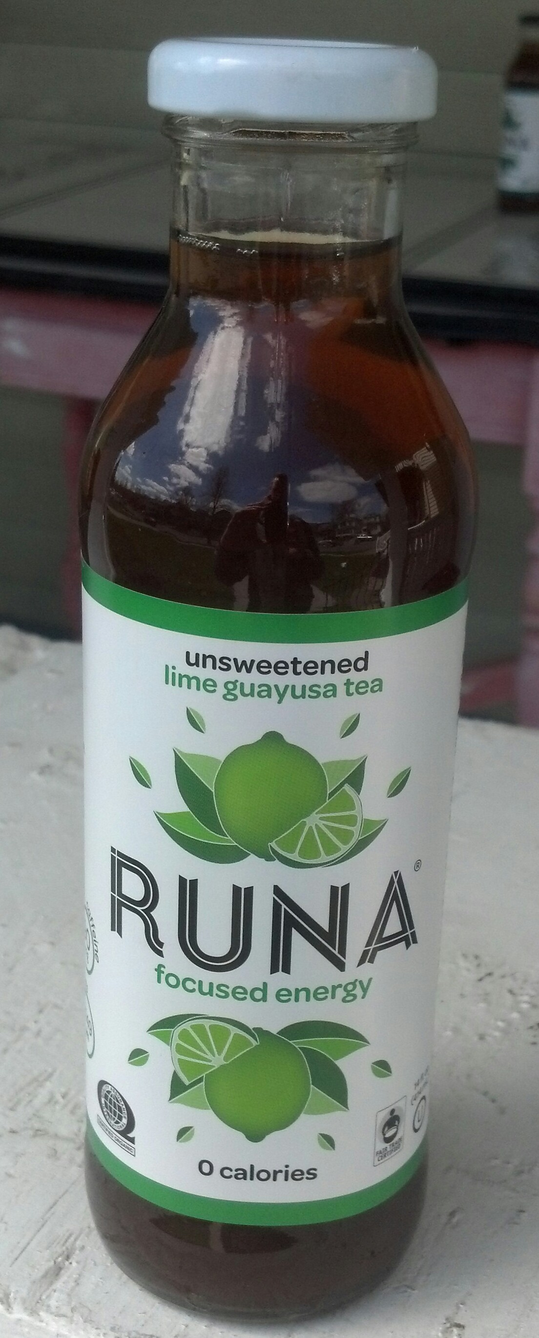 Runa Focused Energy Unsweetened Lime Guayusa Tea - Thirsty Dudes